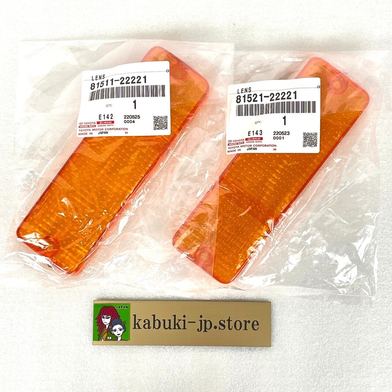 Genuine TOYOTA Front Turn Signal Lens RH LH Set TRUENO AE86 Early Mode ...